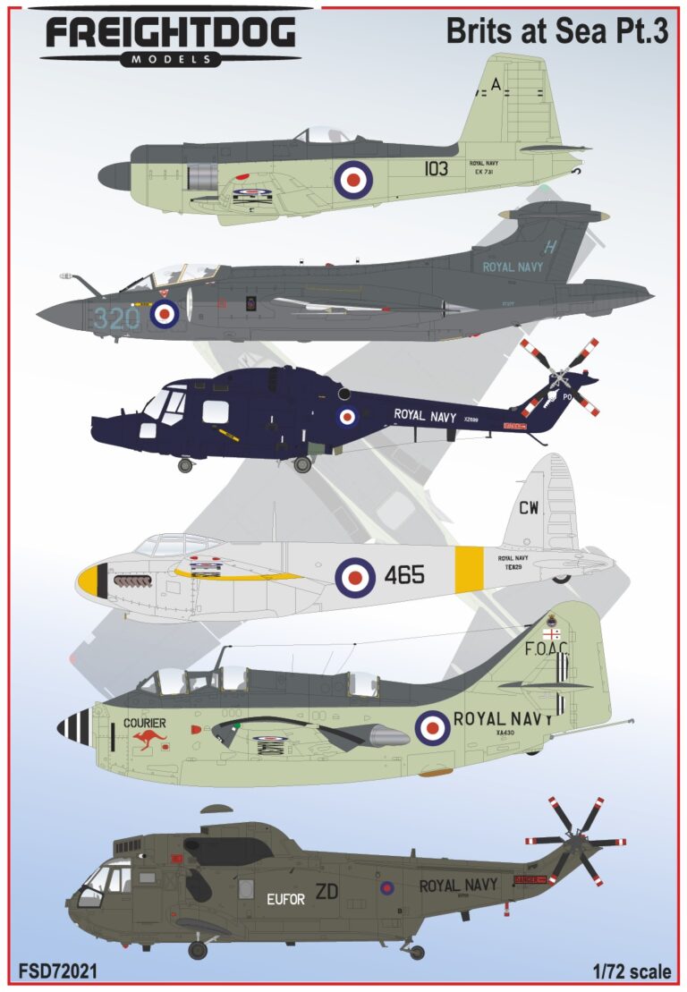Freightdog 1/72 Brits at Sea Part 3 decal - Freightdog Models